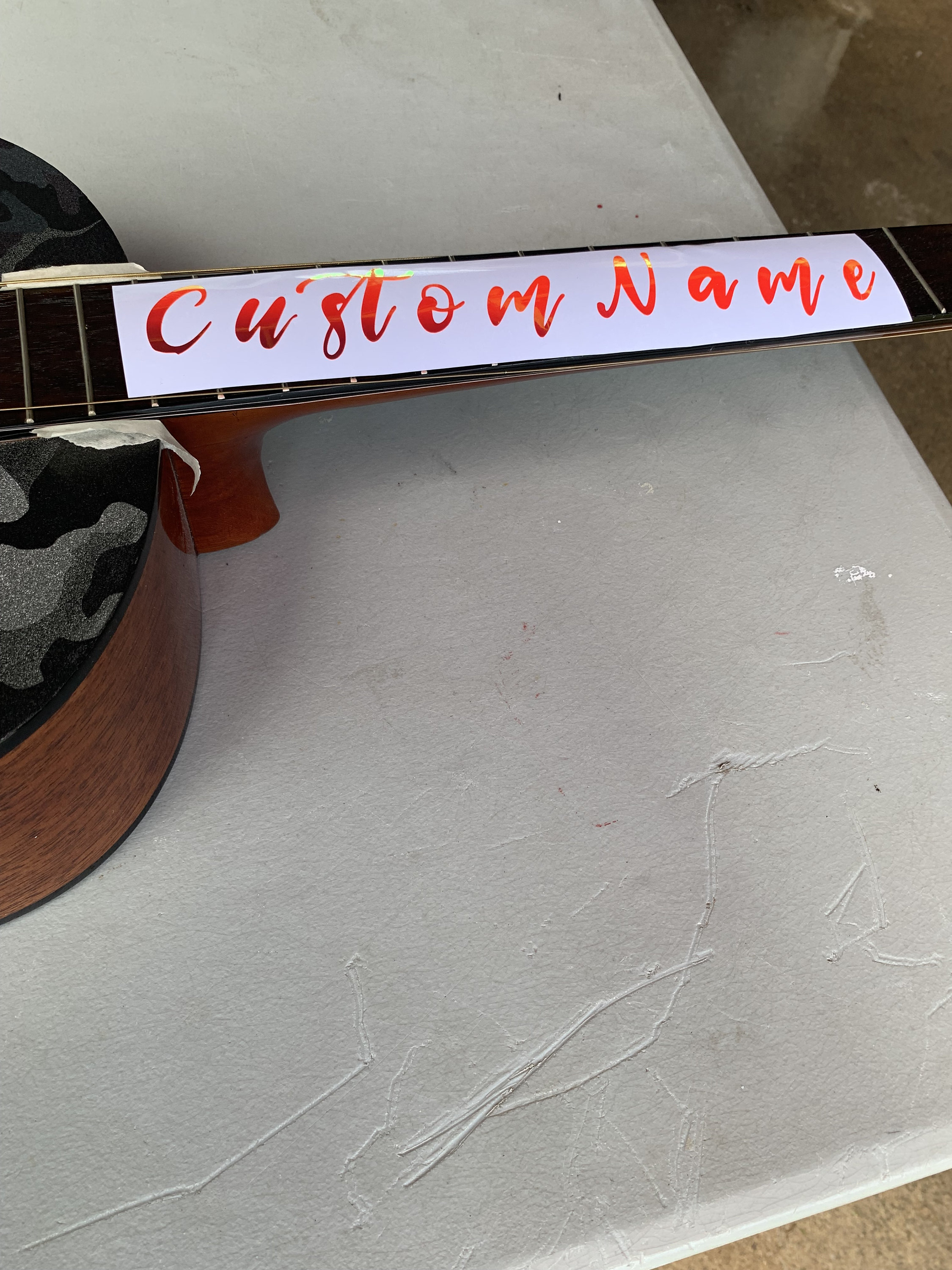 Custom Decal Name for Guitar Fretboard Guitar Sticker Fretboard Sticker ...
