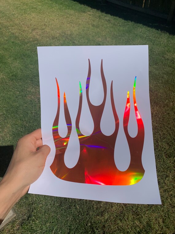 Large flame decals for cars store