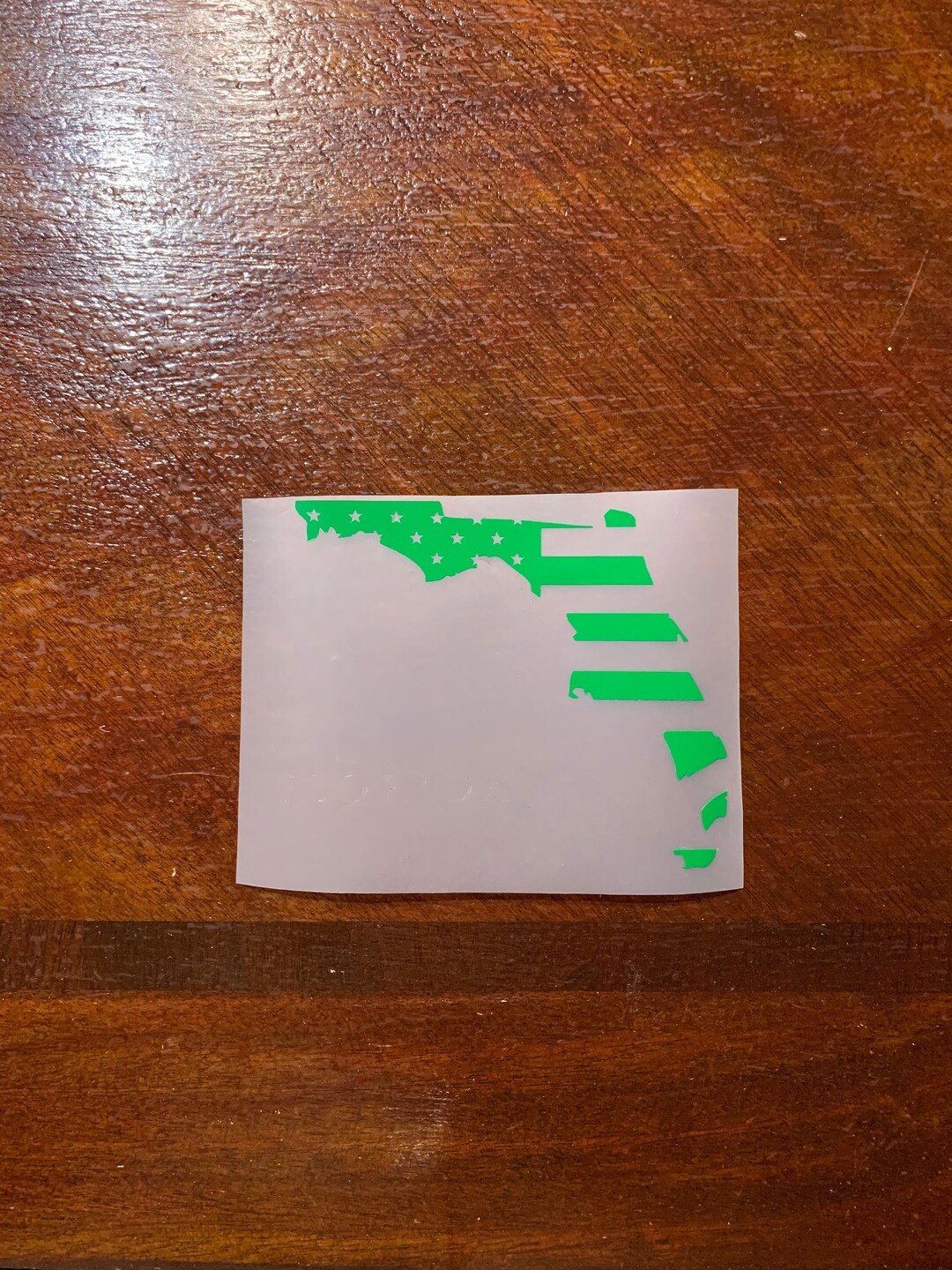 Florida State Map Decal With American Flag Design US State - Etsy