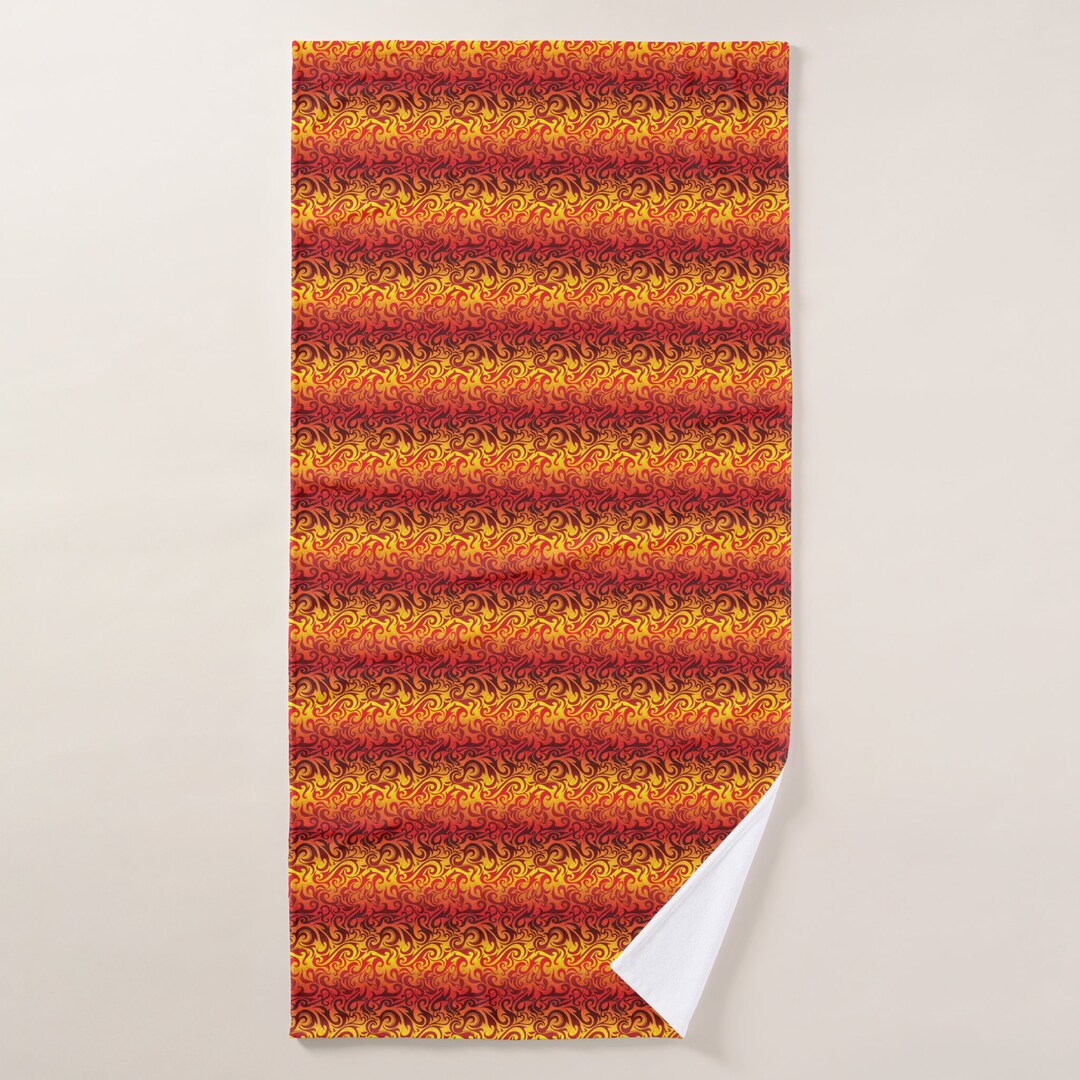 FL1 | FLAMES | Custom Bath Towel Set | Hand Towel | Wash Cloth | Bath ...