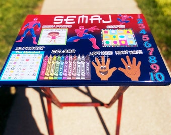 Folding Tray Table Learning Table Custom TV Tray Kids Learning Table ...