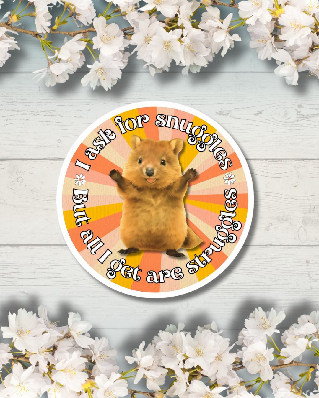 Snuggle Struggle Sticker - Etsy