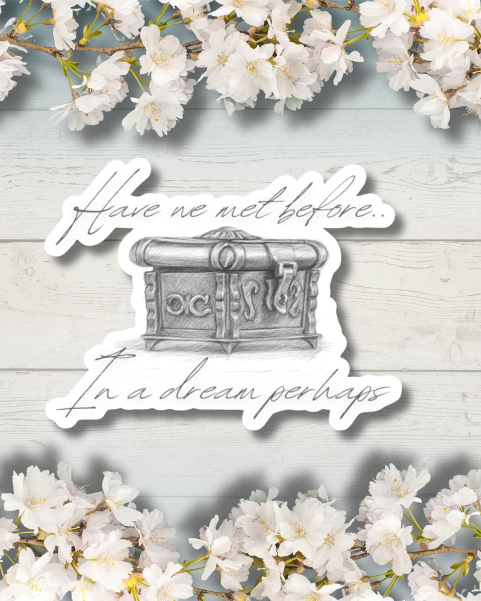 Dracula- Gothic Music Box Sticker - Dreamy Vampire Love Quote, Love ...
