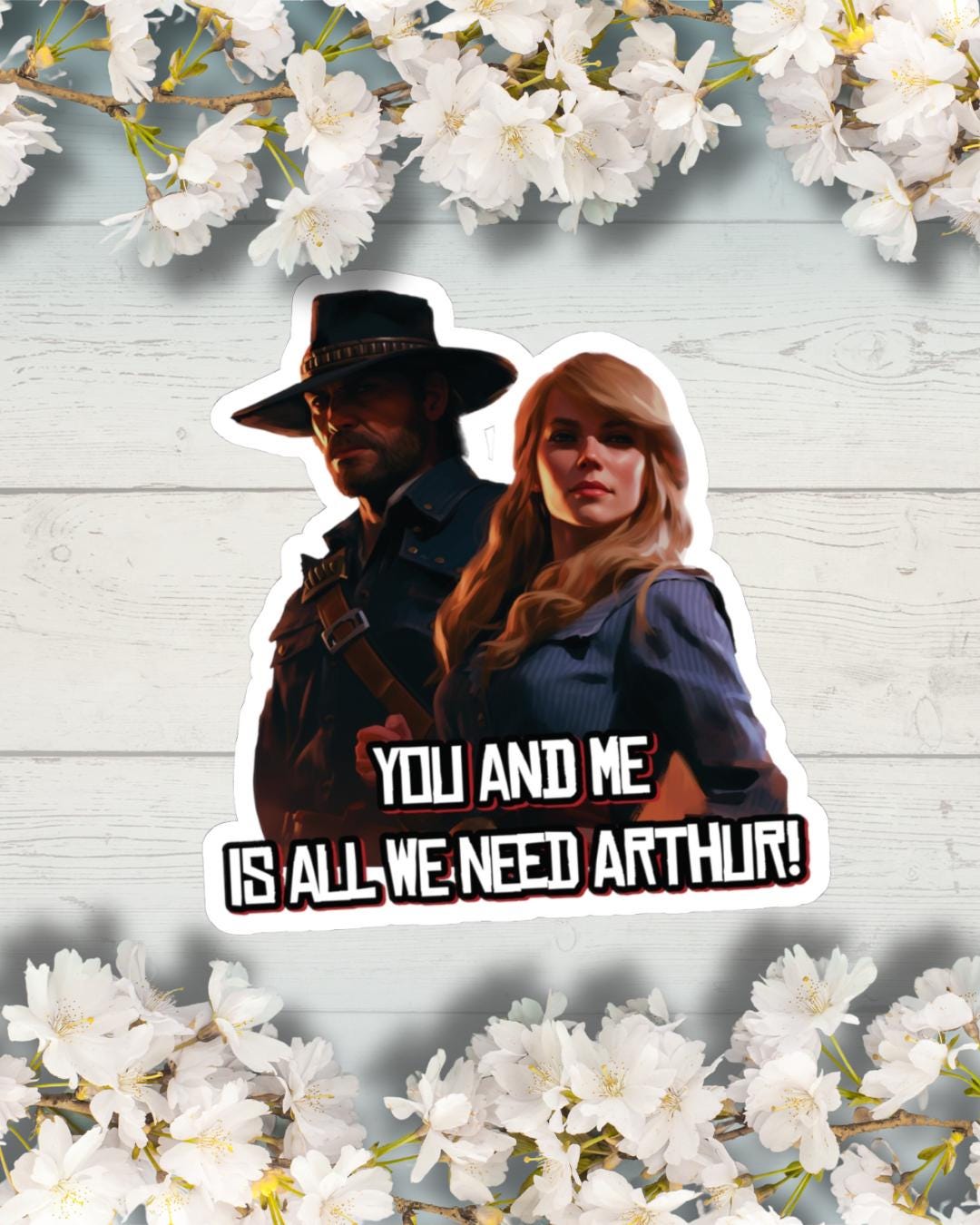 Arthur and Sadie RDR2 Inspired Sticker - Etsy