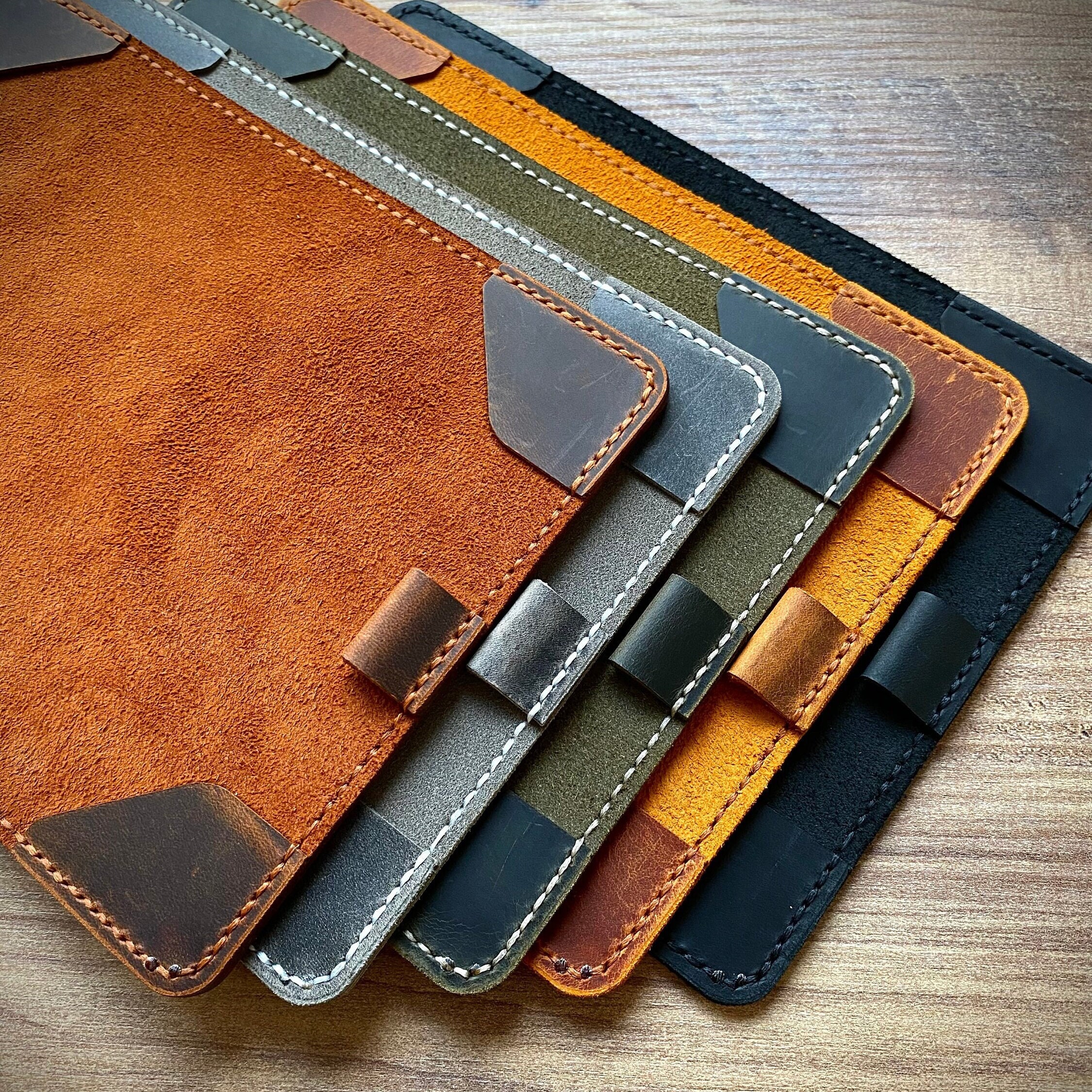 Leather Golf Scorecard Holder, Leather Yardage Book Cover, Golf ...