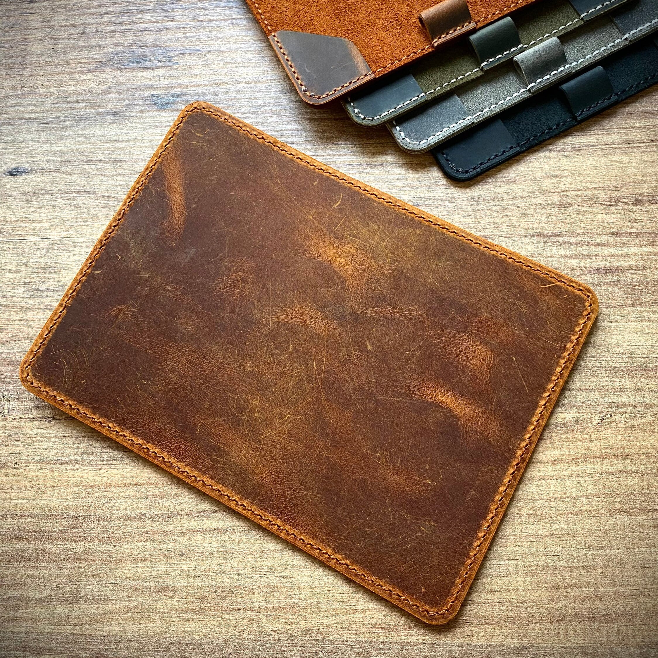 Leather Golf Scorecard Holder, Leather Yardage Book Cover, Golf ...