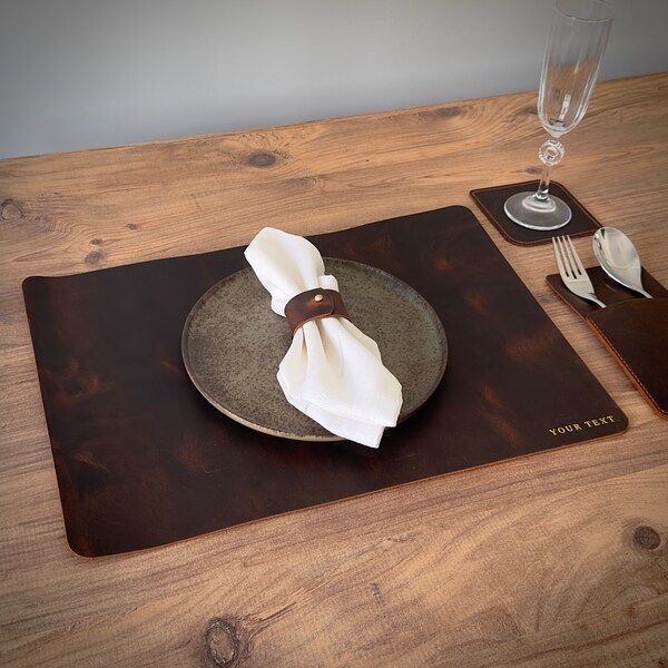 Leather Placemats - Etsy