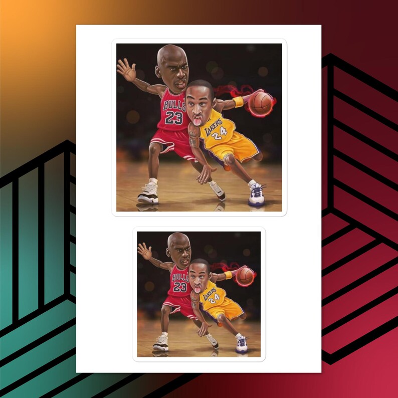 Legendary Basketball Icons Sticker: Kobe Bryant and Michael Jordan ...