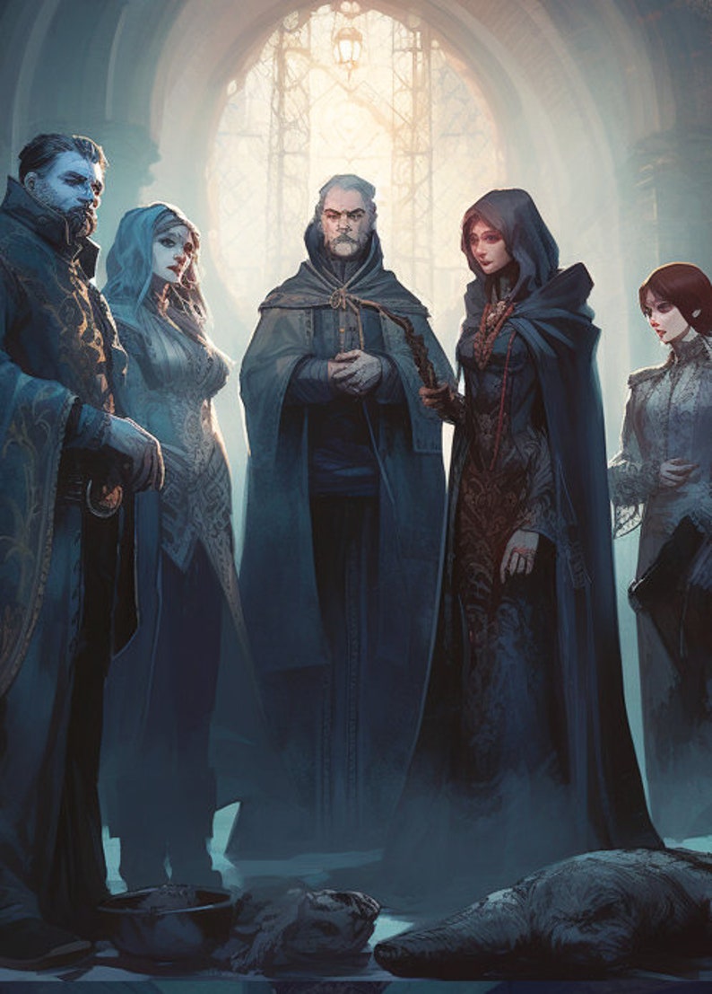 A4 Sheet of D&D NPC Villagers in a Gothic World - Etsy