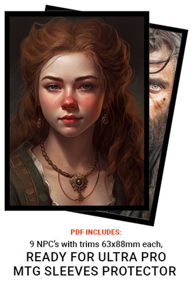 A4 Sheet of D&D NPC Villagers in a Gothic World - Etsy