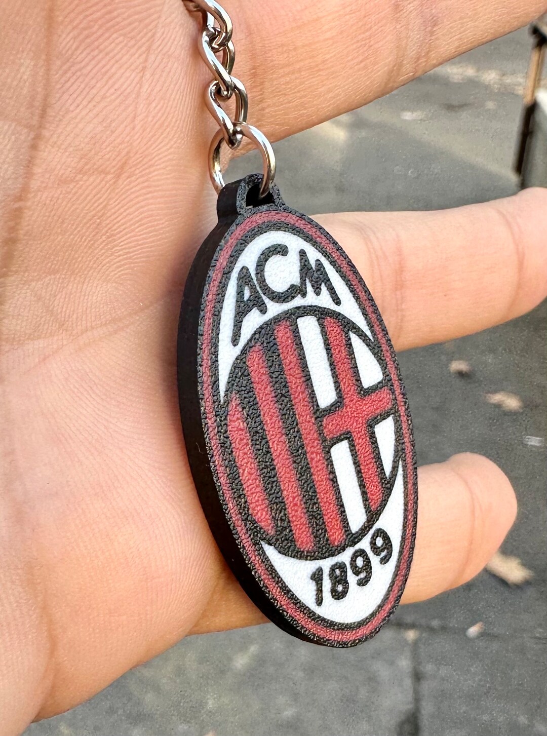 AC MILAN Keychain - 3D Printed PLA - Etsy