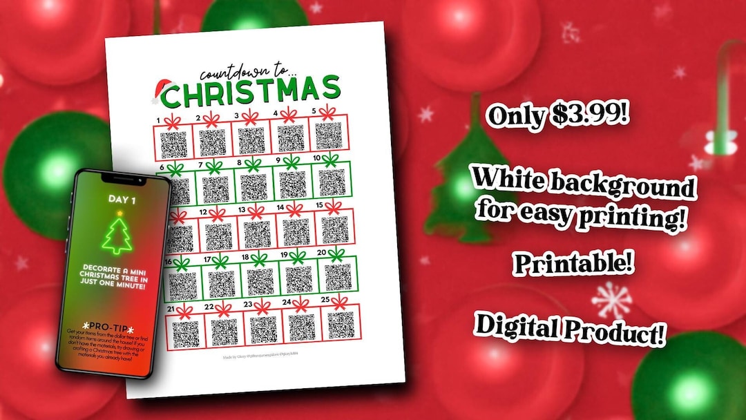 Christmas Advent Calendar With QR Codes: Fun Family Activity (digital ...