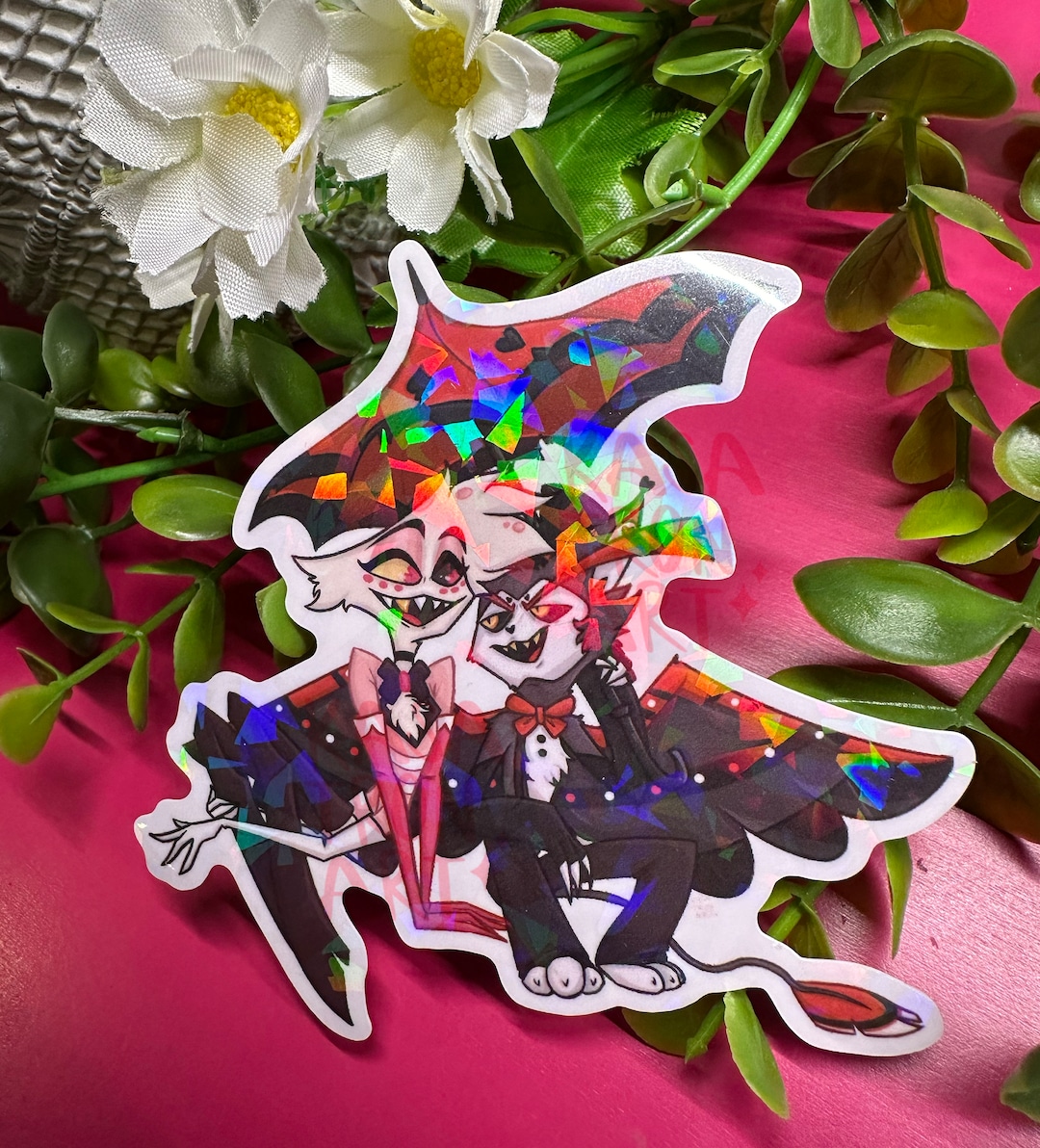 Hazbin Hotel Huskerdust Angeldust & Husk Sticker Angel, Angeldust, Husk ...