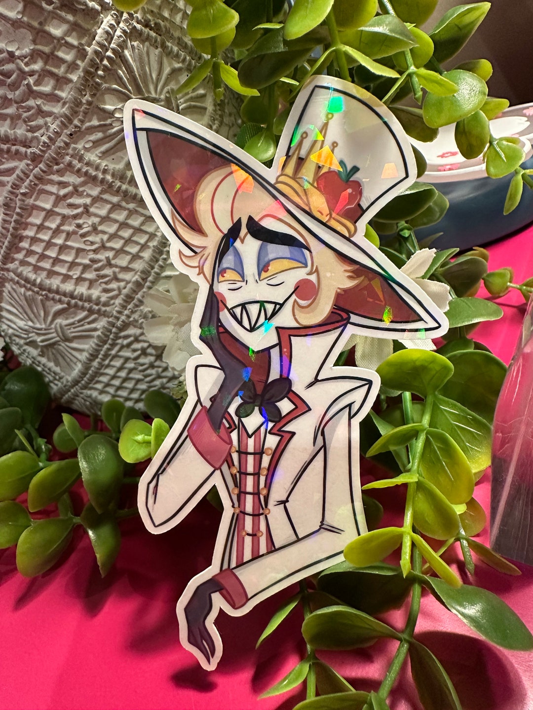 Hazbin Hotel Lucifer Sticker Lucifer Morningstar Hazbin Hotel, Glitter ...