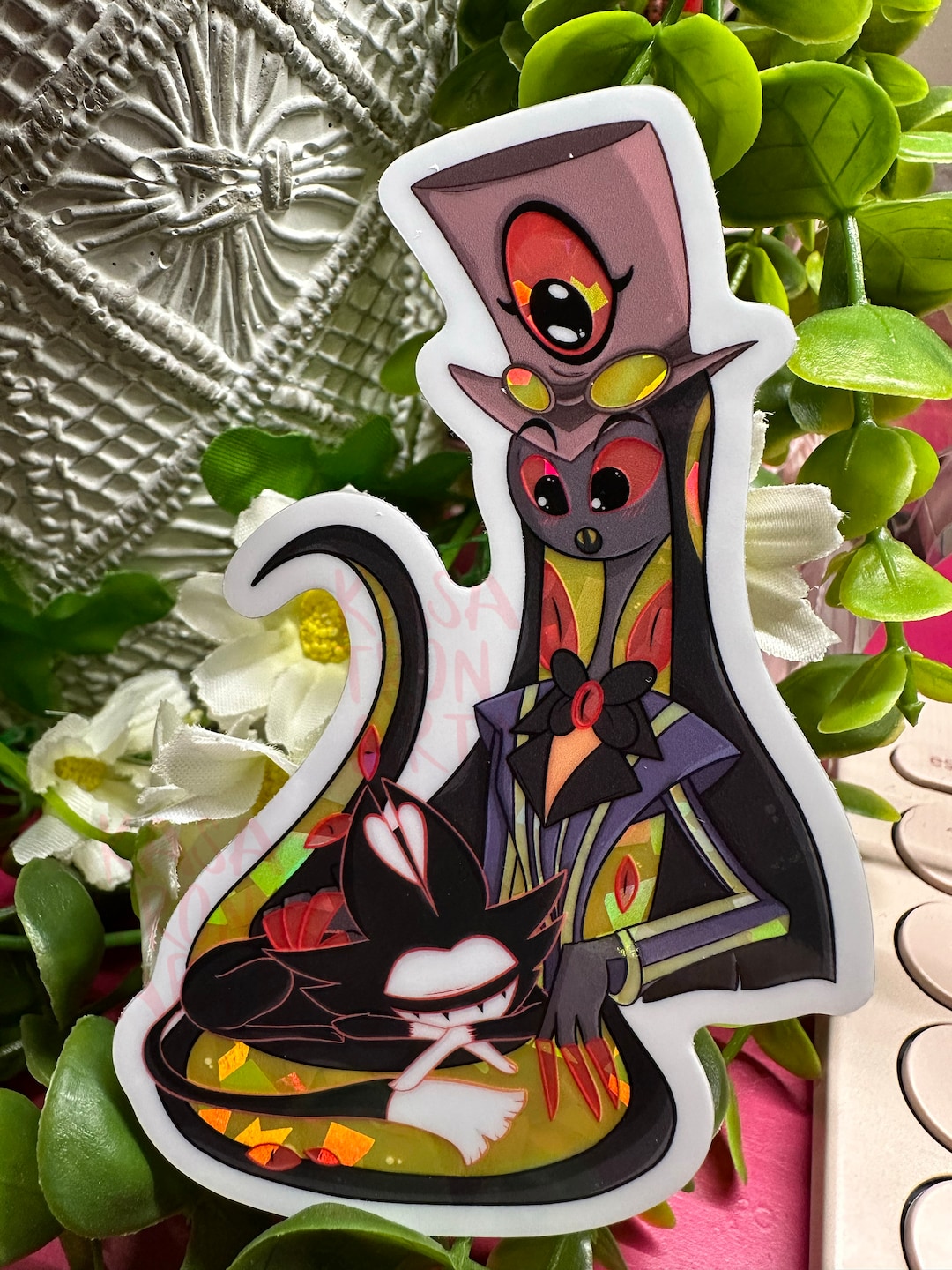 Hazbin Hotel Sir Pentious & Keekee V2 Sticker Pentious, Keekee, Hazbin ...