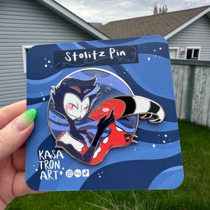 Helluva Boss Stolas X Blitzo Gold Enamel Pin Stolitz, Stolas, Blitzo ...