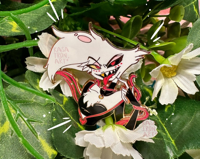 Angeldust Hazbin Hotel HH Hard Enamel Pin Chained Poison - Etsy