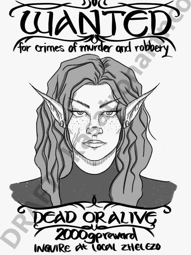 Dnd Custom Character Wanted Posters Wanted Posters Dnd Art - Etsy