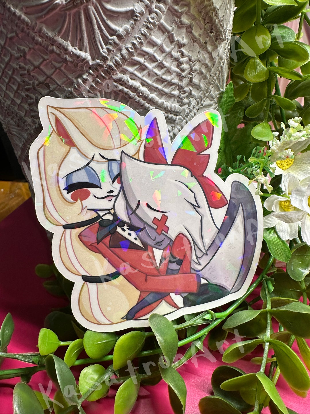 Hazbin Hotel Charlie & Vaggie Sticker Charlie, Vaggie, Chaggie ...