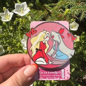 Hazbin Hotel Chaggie Slumber Party Enamel Pin! || Gold Enamel, Pearl No ...