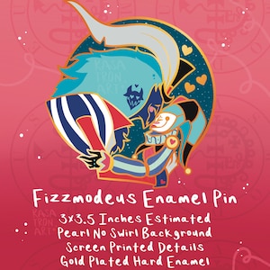 Helluva Boss Fizzmodeus Gold Enamel Pin Ozzie, Asmodeus, Fizzarolli ...