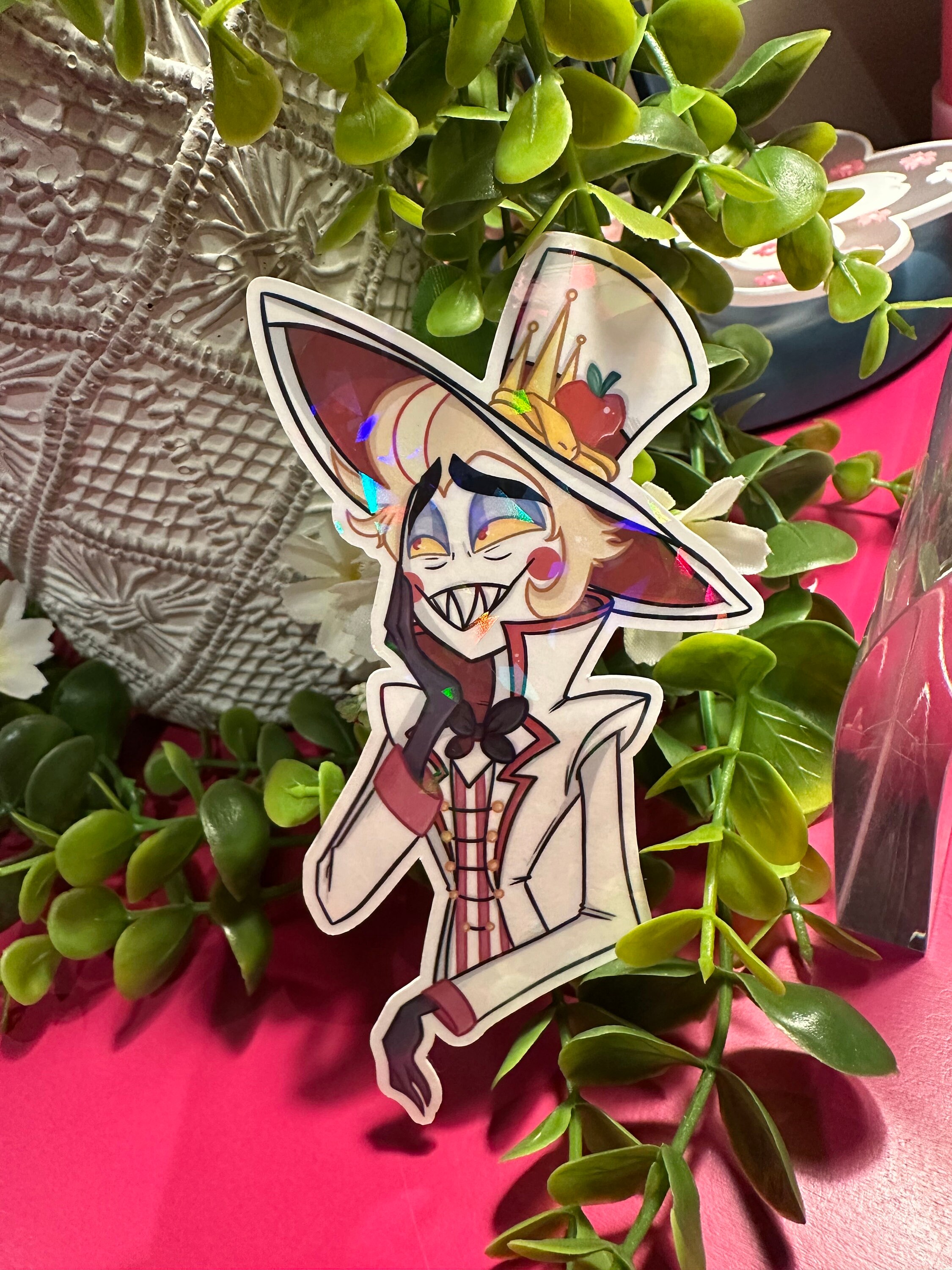Hazbin Hotel Lucifer Sticker Lucifer Morningstar Hazbin Hotel, Glitter ...