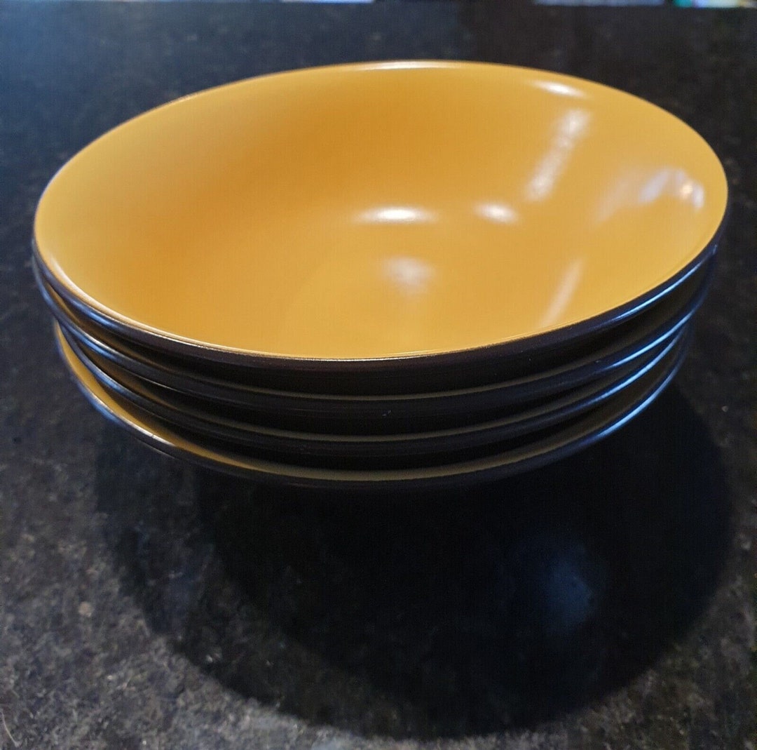 Mikasa Terra Stone Salad Cereal Bowls Set of 4 Curry Yellow 7126 - Etsy