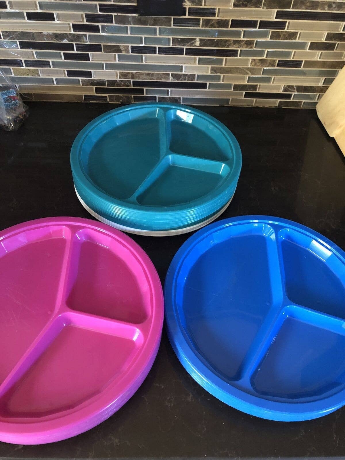 Vtg Lot of 42 Packerware Plastic Picnic 9 Compartment Plates Picnic - Etsy