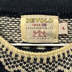 Vintage Devold Made in Norway Pure New Wool Pullover Nordic Knit ...