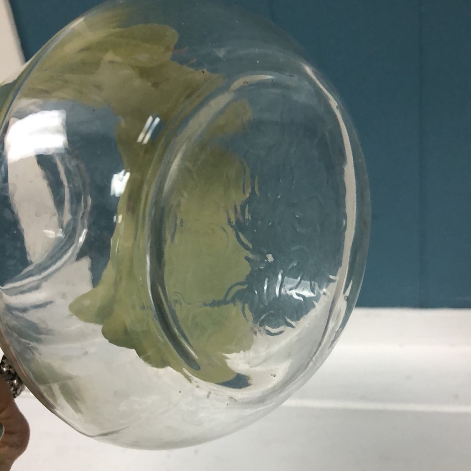 Vintage 8” Glass Green Apple Juice Pitcher - Etsy