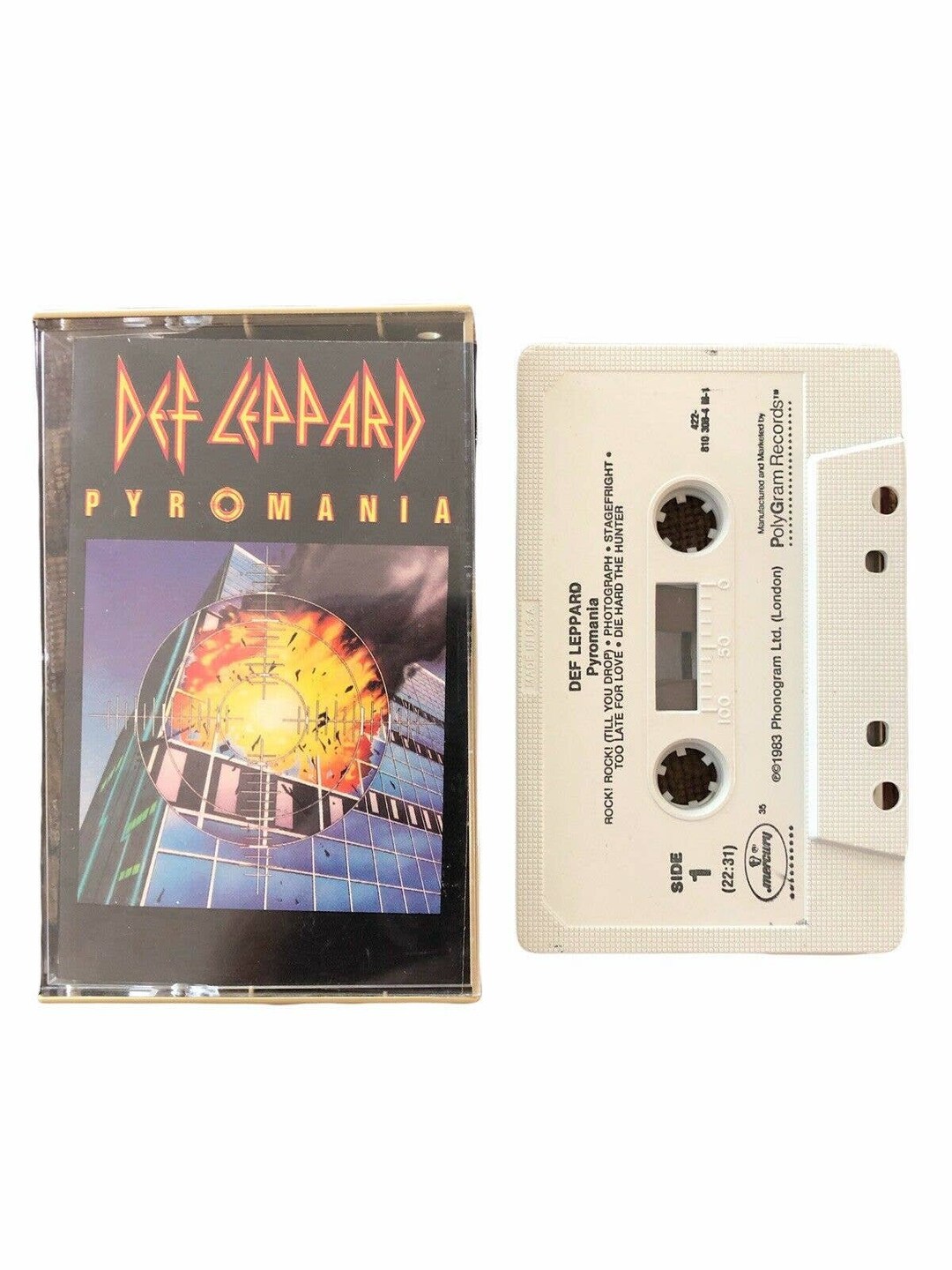 VTG Def Leppard Pyromania Cassette Tape Mercury 1983 in PDI Case EUC - Etsy
