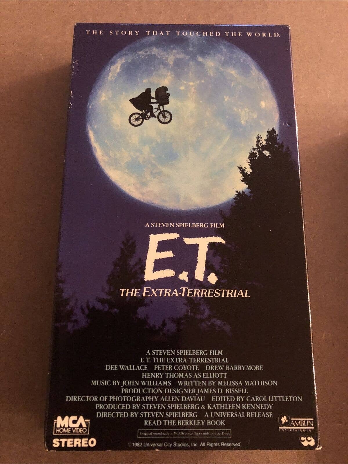 E.T. the Extra-terrestrial VHS Video Cassette 1988 Rare Green Tape VTG ...
