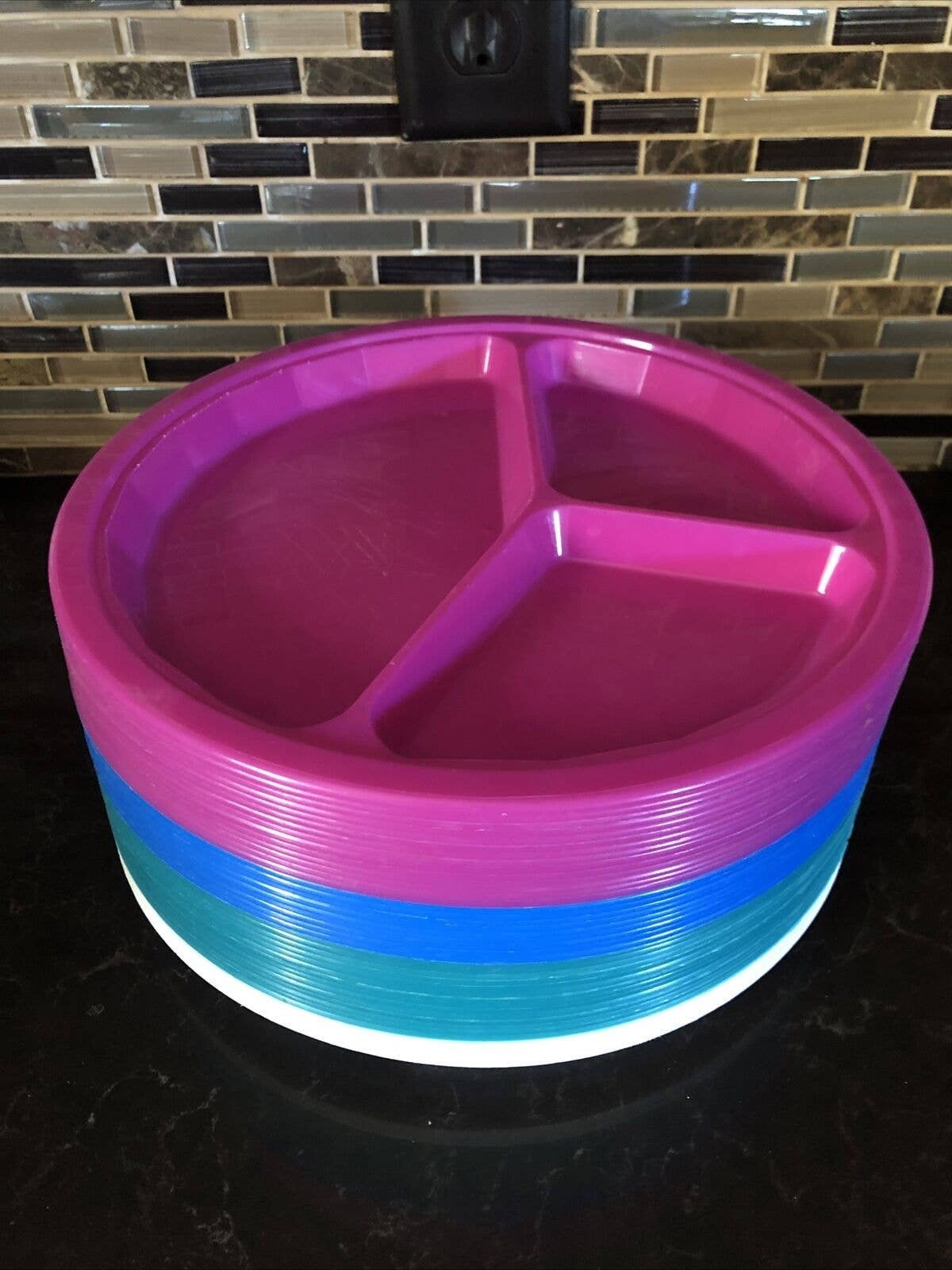 Vtg Lot of 42 Packerware Plastic Picnic 9 Compartment Plates Picnic - Etsy