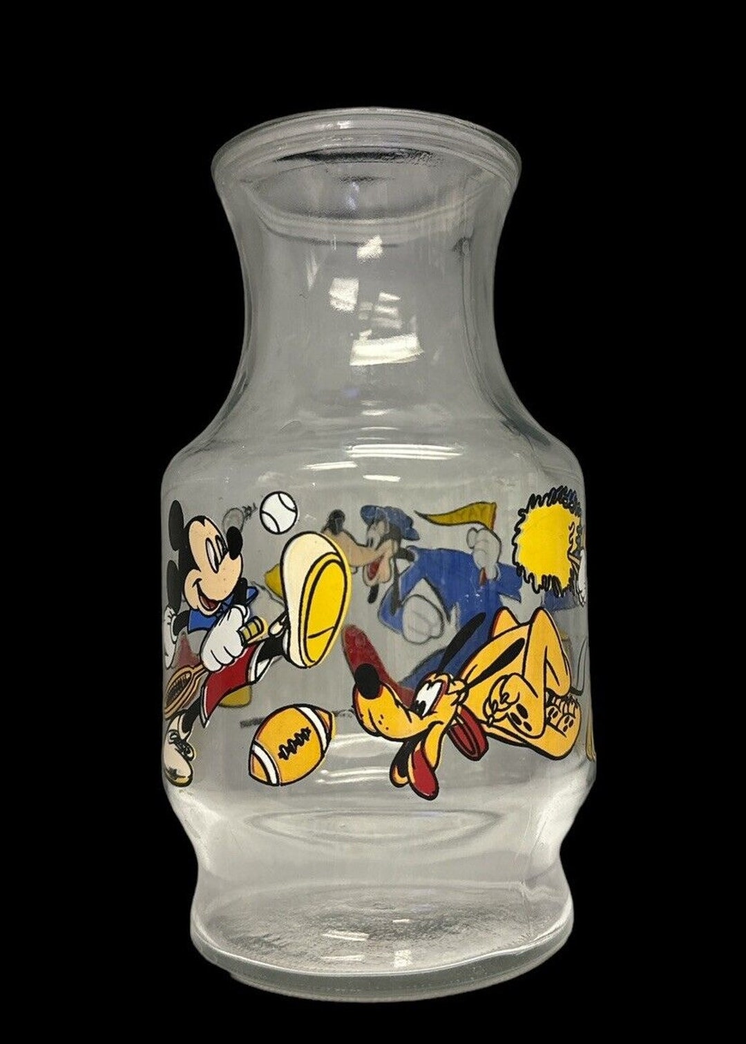 Vintage Disney Juice Carafe No Lid Mickey Mouse Pluto Minnie Mouse ...