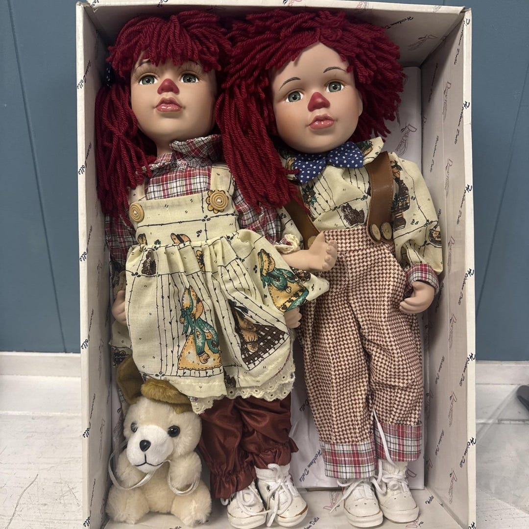 Vtg Duck House Heirloom Dolls Raggedy Daniel Rag Daisy Collectible 16 ...