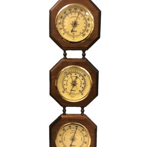 Vintage Springfield Weather Station Barometer Thermometer Humidity USA ...