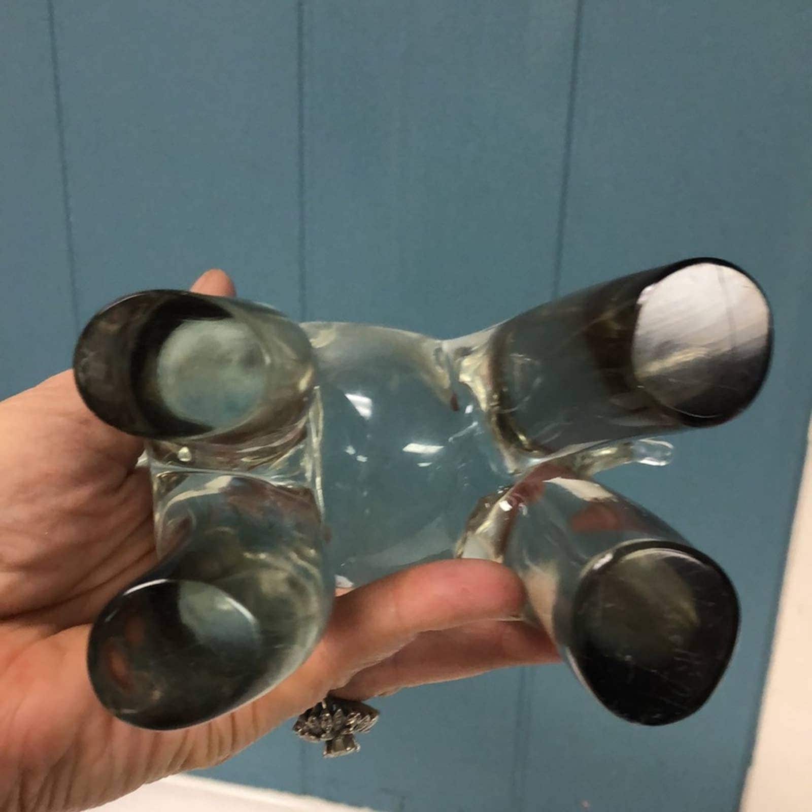 Vtg 7” Vintage Murano Art Glass Trunk up Elephant Sculpture Paperweight ...