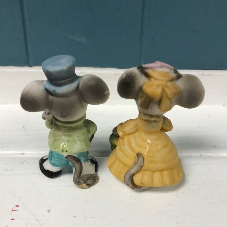 Vintage Mouse Figurines Set Collectibles 3" Cartoon Style Victorian Boy ...