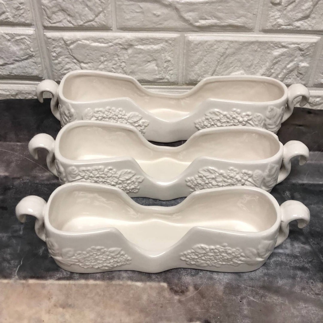 Vtg 1997 BOMBAY COMPANY Set of 3 Flatware Silverware Holder Caddy ...