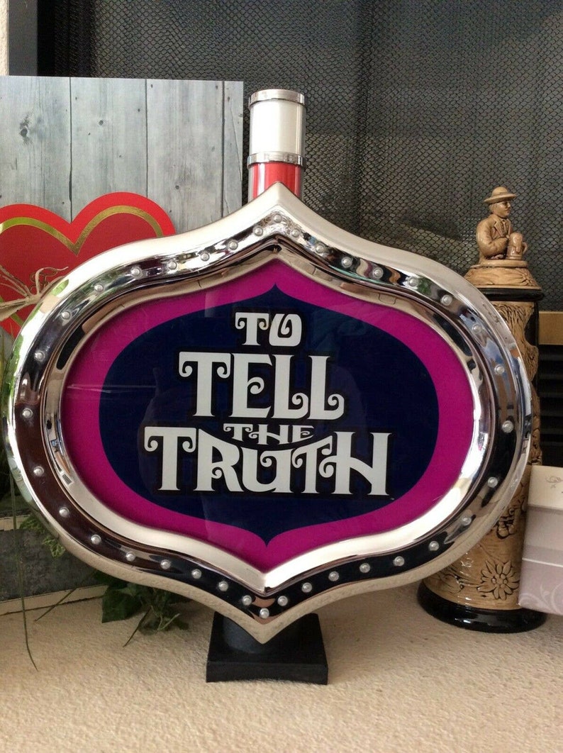 Vintage Las Vegas to TELL THE TRUTH Slot Machine Light up Topper 21x19 ...