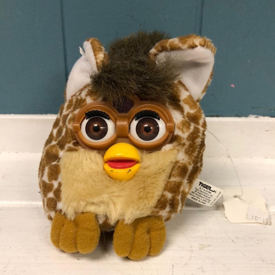 Furby Buddies HAPPY SLEEP Bean Bag Plush GIRAFFE Tiger 1999 Vintage ...