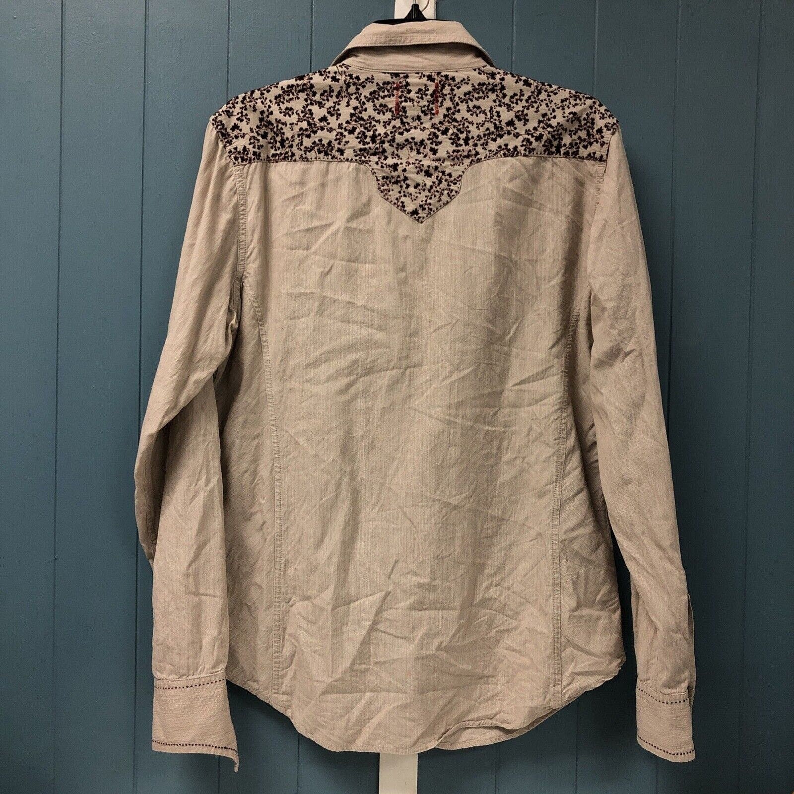 Vintage Red Brand Embroidered Stitch BUTTON UP SHIRT Snap Button up ...