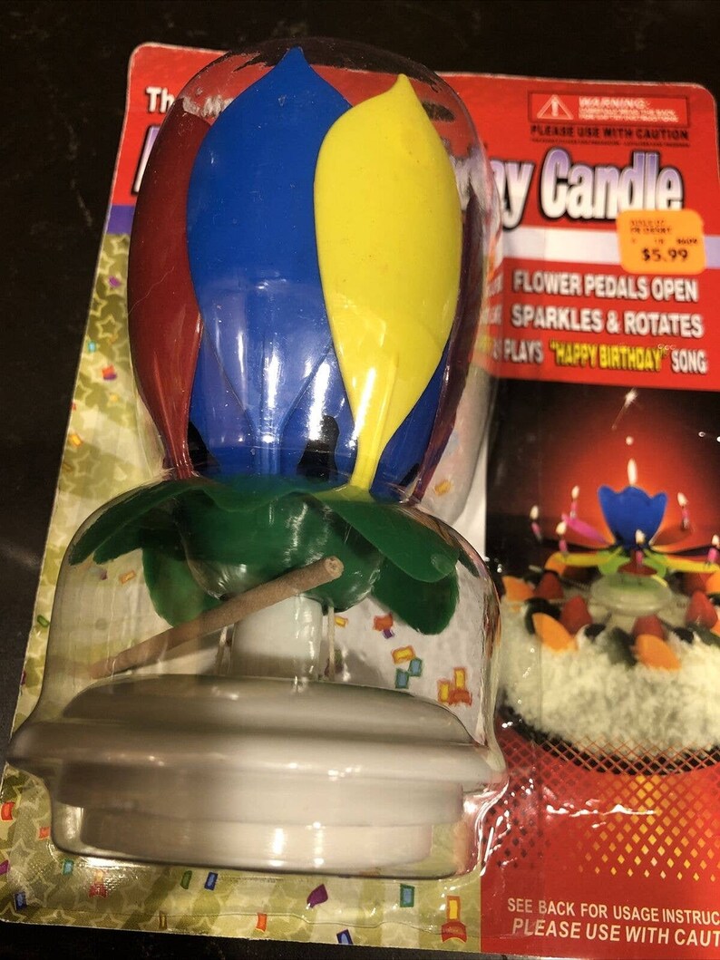 Vtg Happy Birthday Candle Musical the Most Amazing Flowering Cake ...