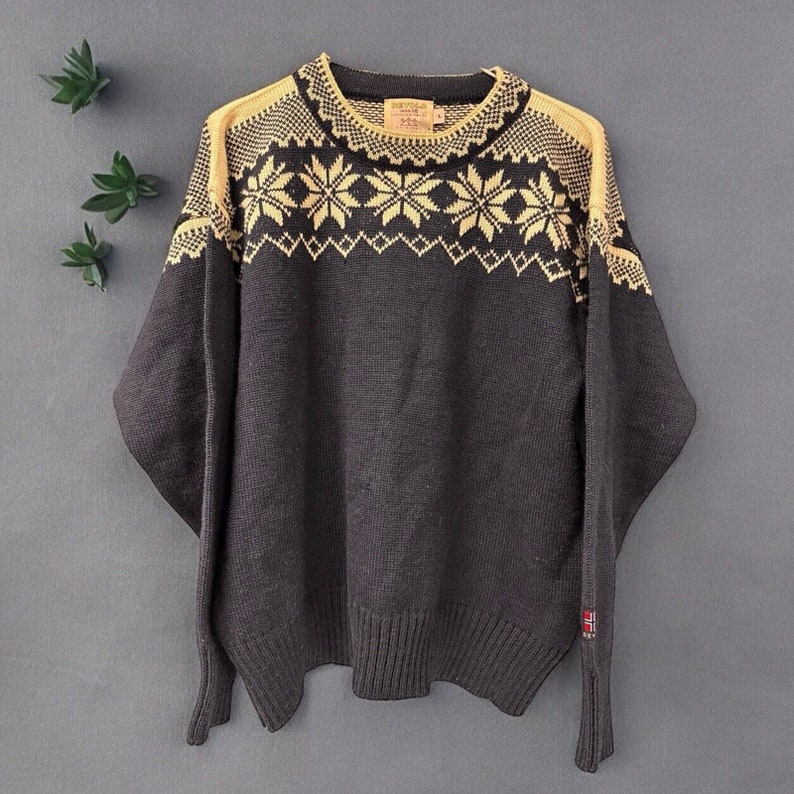 Vintage Devold Made in Norway Pure New Wool Pullover Nordic Knit ...
