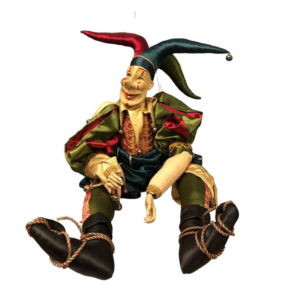 Vintage Jester Marionette Puppet - Etsy