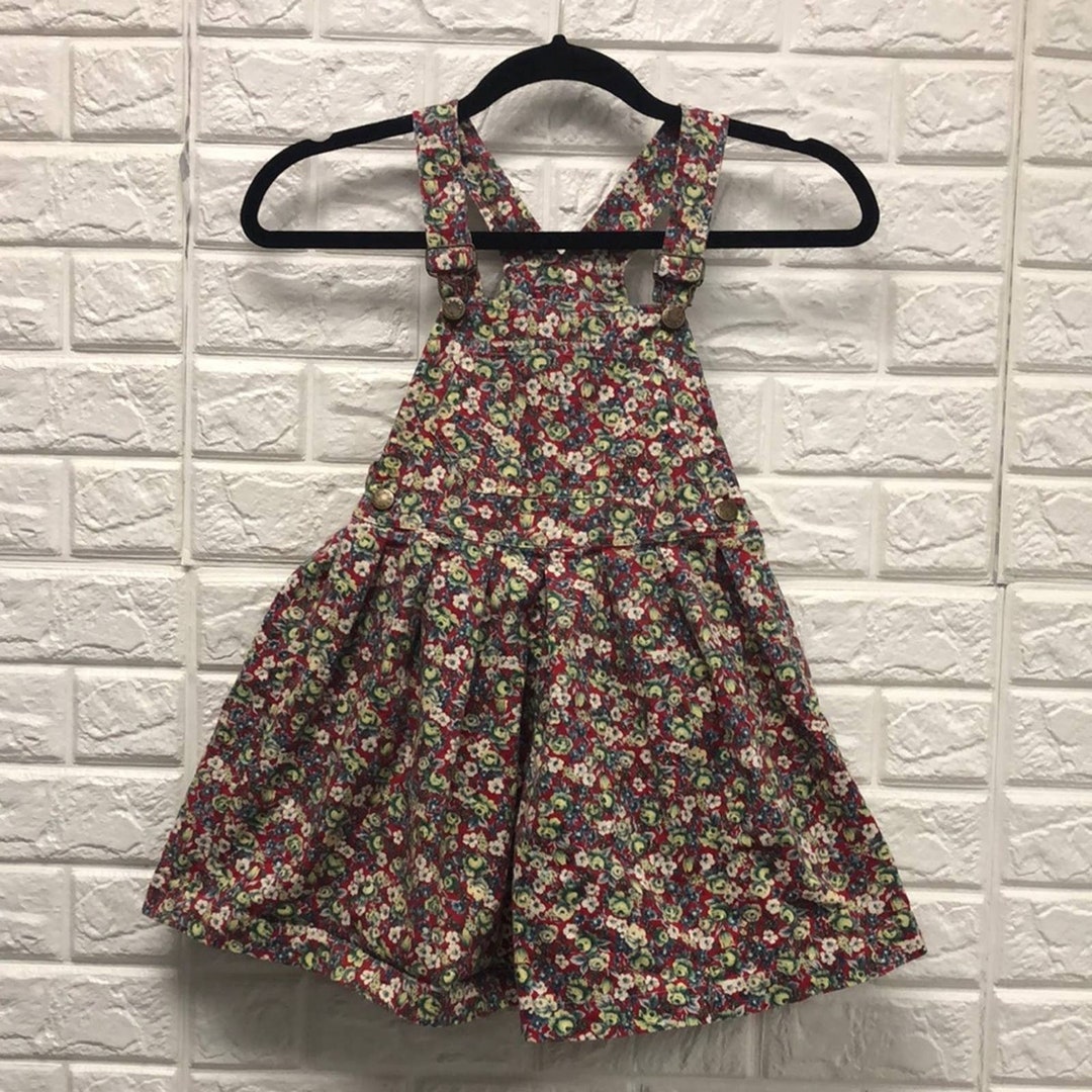 Vtg Dipaki Basic Floral Overall 100% Cotton Shorts Shortalls Prairie ...