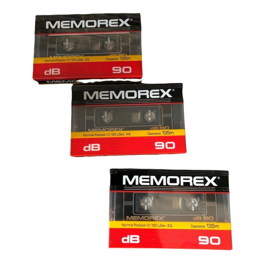3 RETRO 80's Memorex 90 Db Series Blank Audio Cassette Tape Factory Sealed Vtg - Etsy