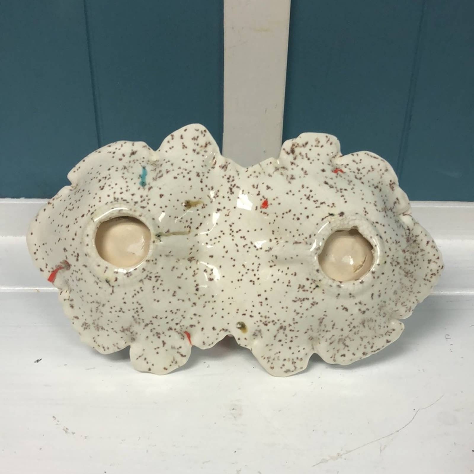 Vintage Hand Painted Glazed Ceramic Candy Dish Decoration 10” X 6 ...
