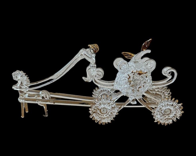 Vintage Blown Spun Glass Pumpkin Coach Carriage 5" Tall X 8" Long ...