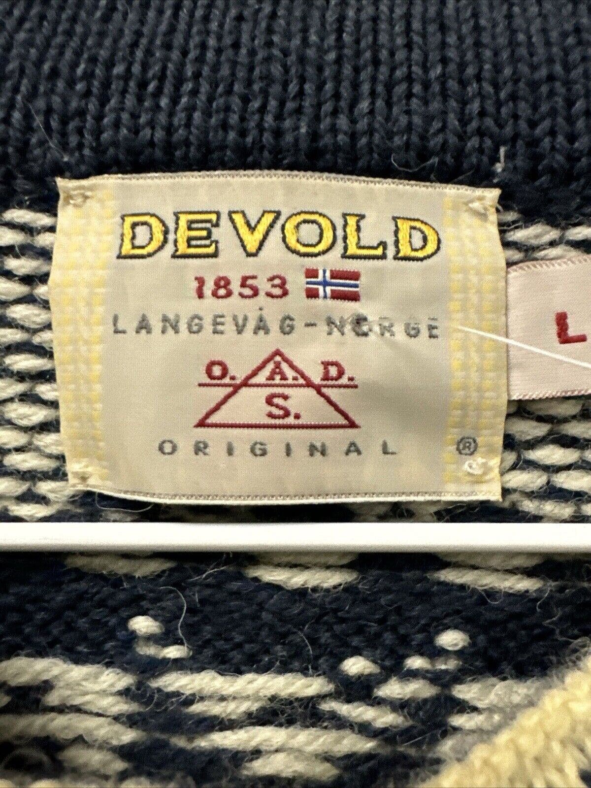 Vintage Devold Made in Norway Pure New Wool Pullover Nordic Knit ...